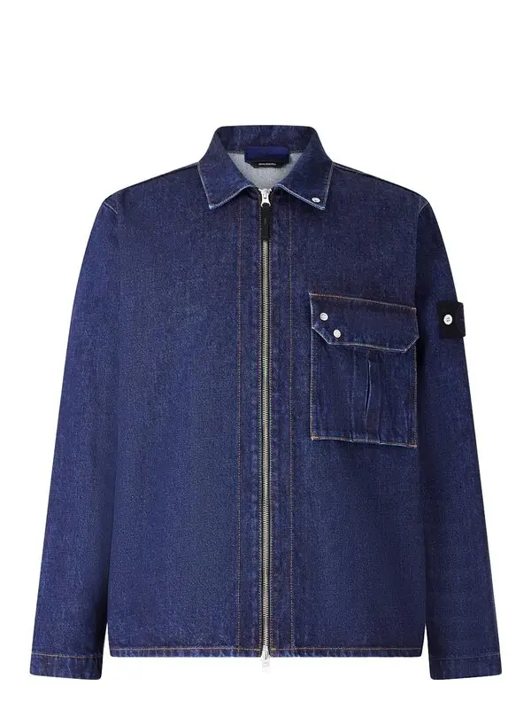 Stone Island Rinsed Overshirt - Blue