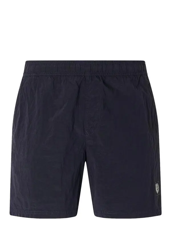 Stone Island Straight-leg Mid-length Econyl® Nylon Metal Swim Shorts - Blue
