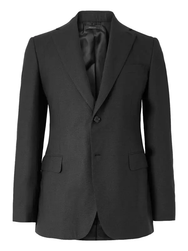 Brioni Trevi Slim-fit Textured-wool Suit Jacket - Black