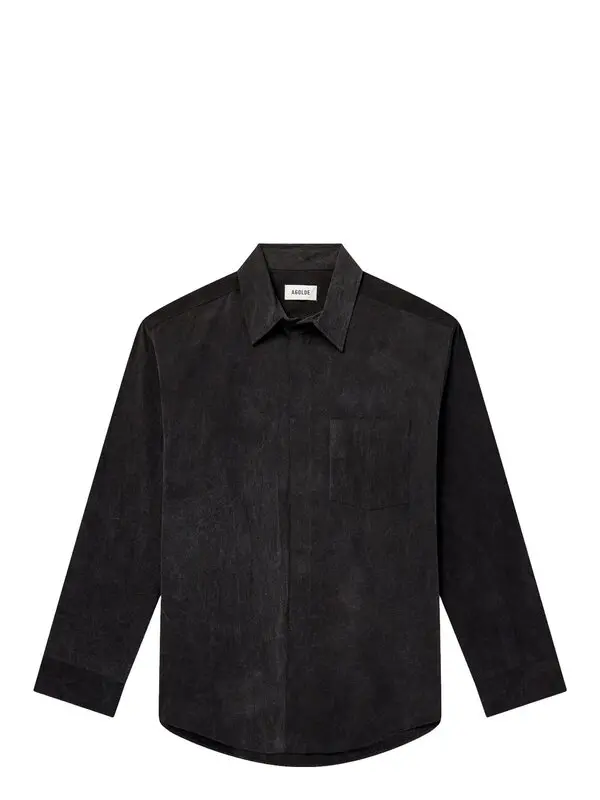 AGOLDE Boyle Cotton Shirt - Black