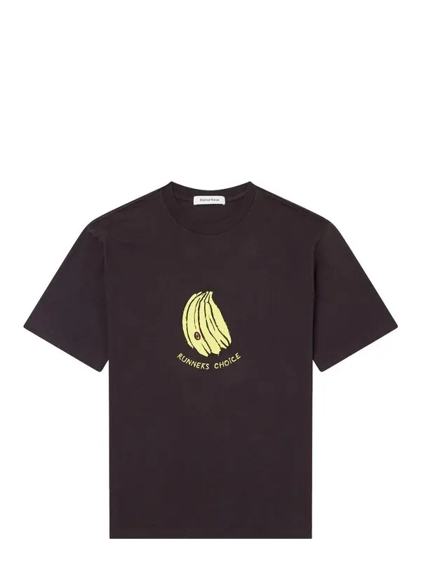 DISTRICT VISION California Printed Cotton-jersey T-shirt - Black