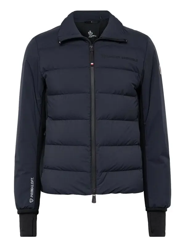 Moncler Araripe Stretch-jersey Trimmed Quilted Down Ski Jacket - Blue