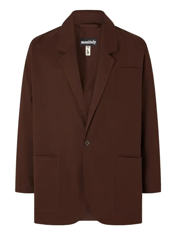 MONITALY Cotton Suit Jacket - Brown