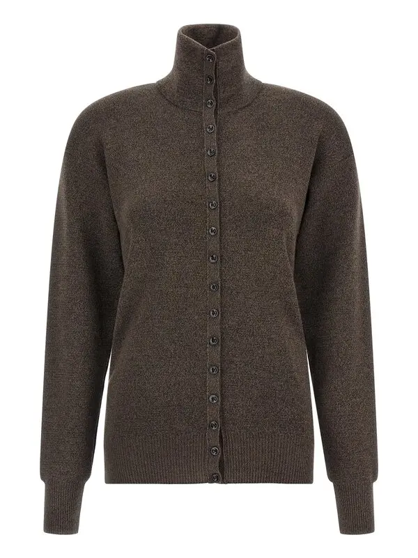 LEMAIRE Buttoned Top' Cardigan - Brown