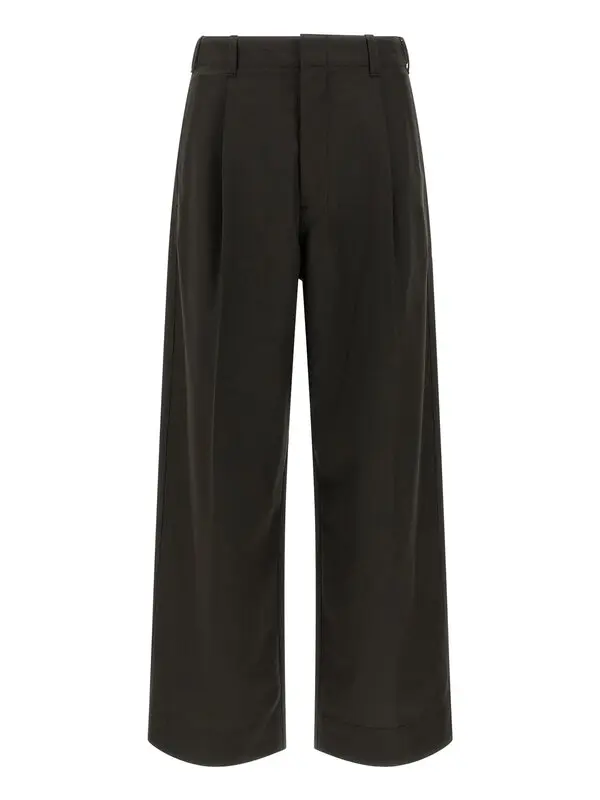 LEMAIRE Single Pleat' Pants - Brown