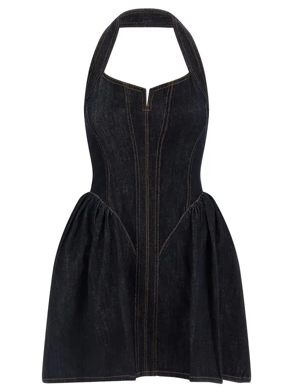 SELF-PORTRAIT Denim Dress - Blue