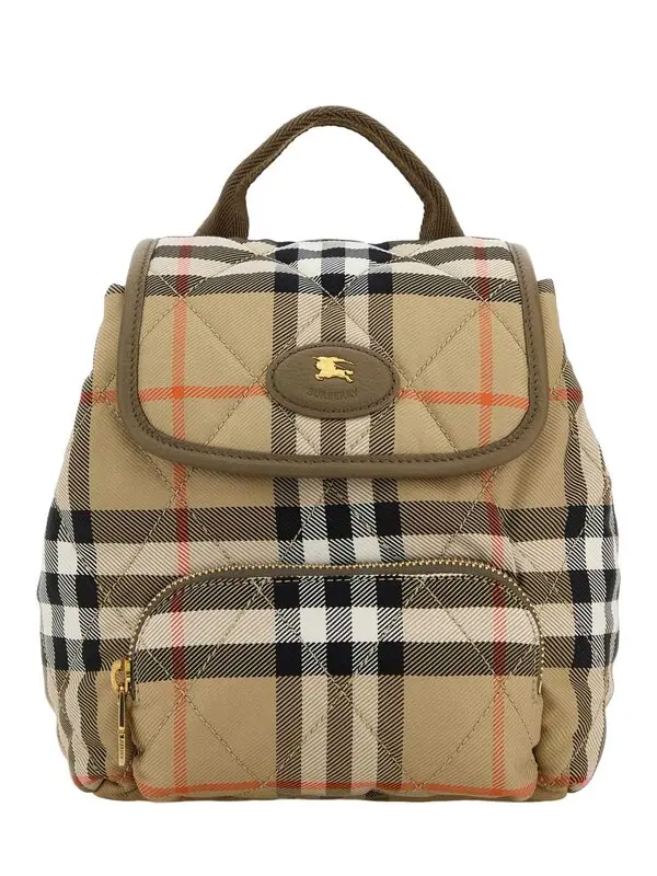Burberry Embroidered Canvas Mini Horseshoe Backpack - Multicolor