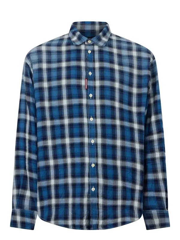 Dsquared2 Classic Check Dropped Shoulder Shirt - Fantasy