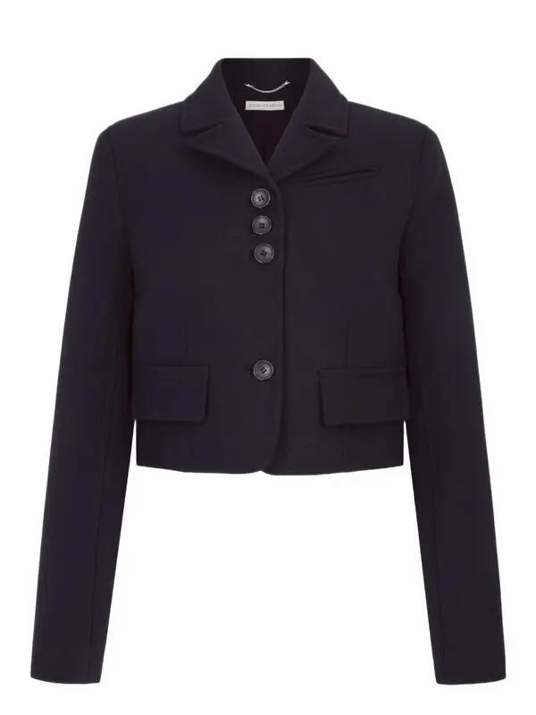 EMILIA WICKSTEAD Chapel Jacket In Birdseye Suiting - Black