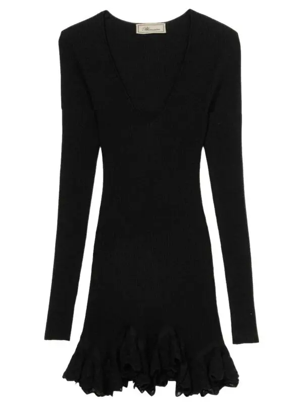 Blumarine Long-sleeved Dress - Black