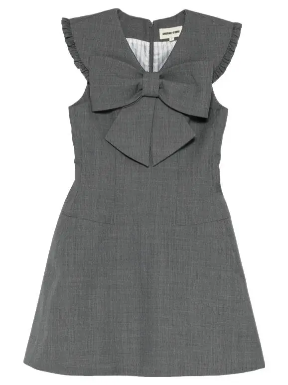 SHUSHU/TONG Bow-detail Dress - Grey