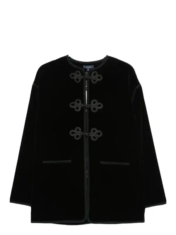 Soeur Lutetia Frog-fastening Coat - Black