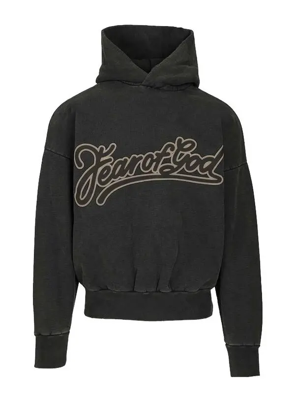 Fear Of God Vintage Logo Hoodie - Black
