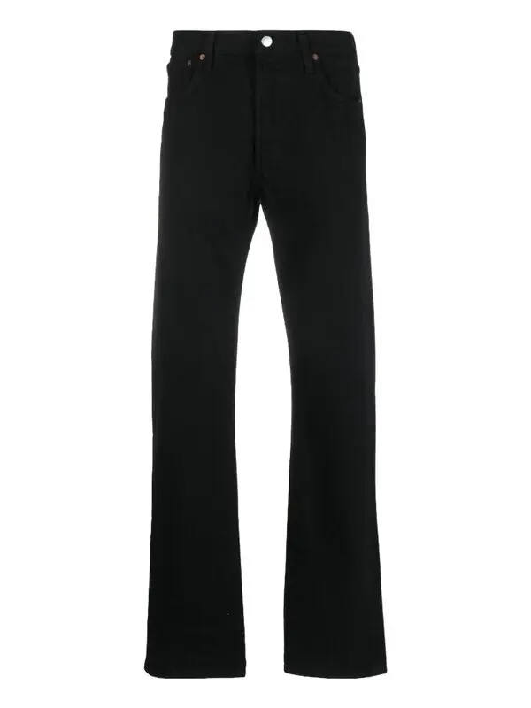 LEVI'S 501 Logo Patch Straight Leg Jeans - Black