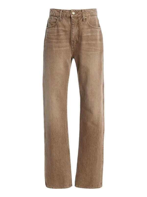Ossou Holt Rigid Mid-rise Straight-leg Jeans - Brown