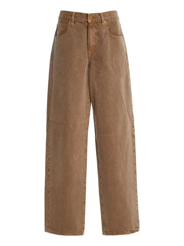 SLVRLAKE Jamie Rigid Mid-rise Curve Jeans - Brown