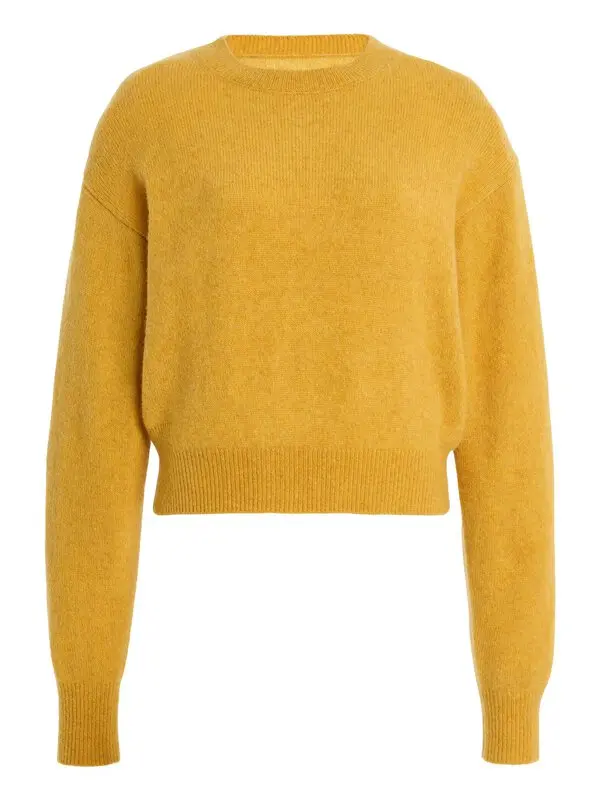 Ossou Ada Draped Wool Sweater - Yellow