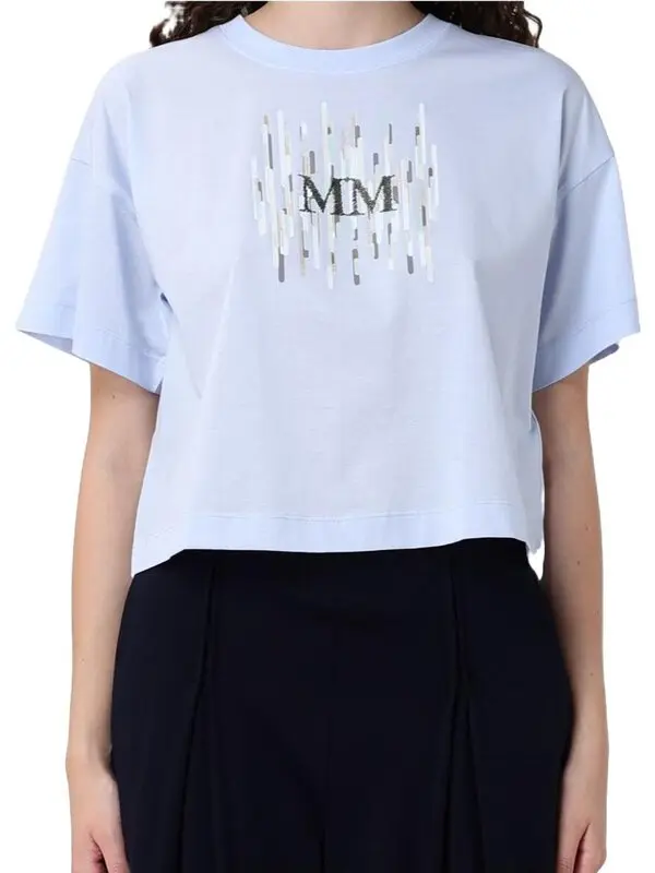 Max Mara Short-sleeved Midi Dress - Blue