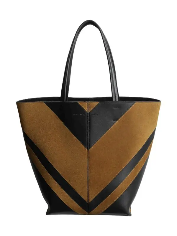 Phoebe Philo Chevron Top Handle Bag - Brown