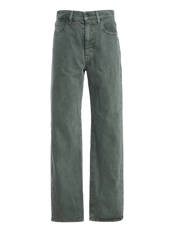 SLVRLAKE London Rigid High-rise Straight-leg Jeans - Green
