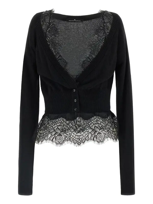 ERMANO SCERVINO Ermanno Scervino Lace Cardigan - Black