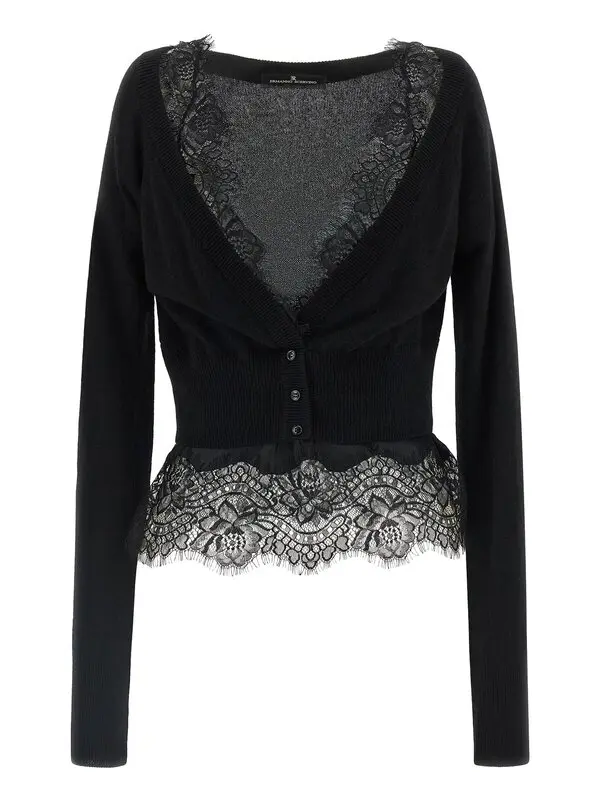 ERMANO SCERVINO Ermanno Scervino Lace Cardigan - Black