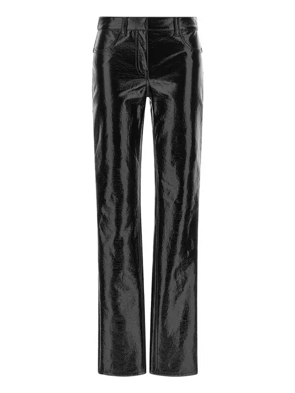 COURREGES Straight Vinyl Pants - Black