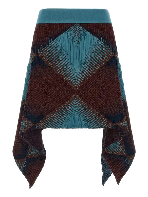 KIKO KOSTADINOV Ikat Argyle' Skirt - Blue