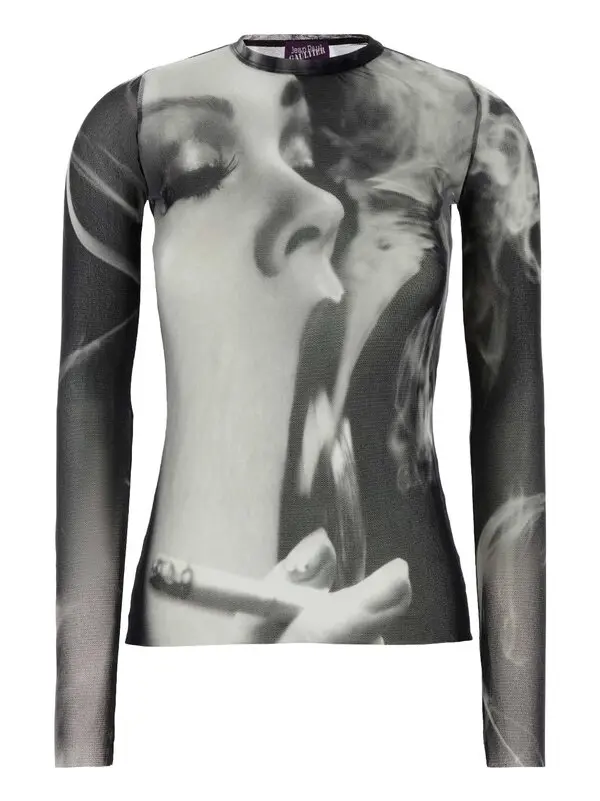 JEAN PAUL GAULTIER Printed Tulle Top - Multicolor