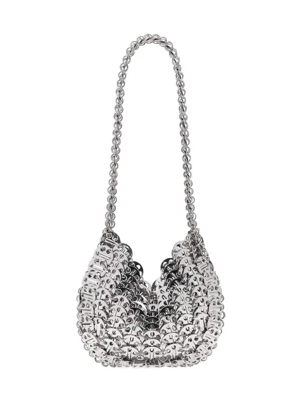 Rabanne Metal Chain Moon 1969 Shoulder Bag - Silver