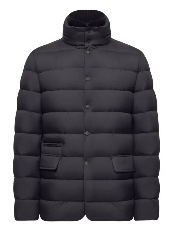 Moncler Elarune Hooded Down Jacket - Blue