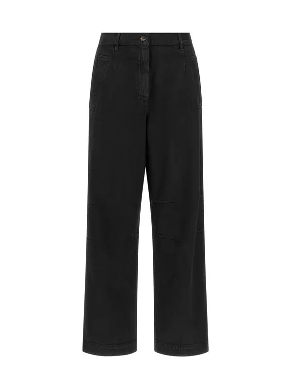 Dries Van Noten Loose Cotton Trousers - Gray