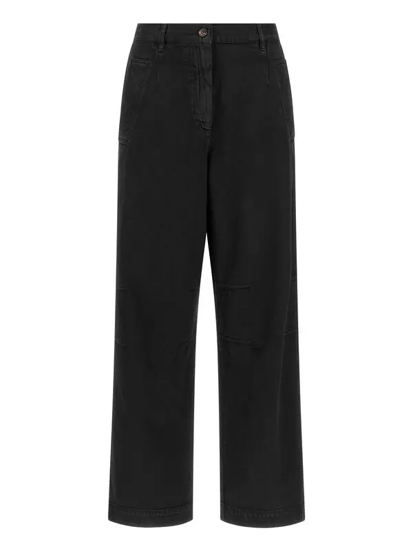 Dries Van Noten Loose Cotton Trousers - Gray