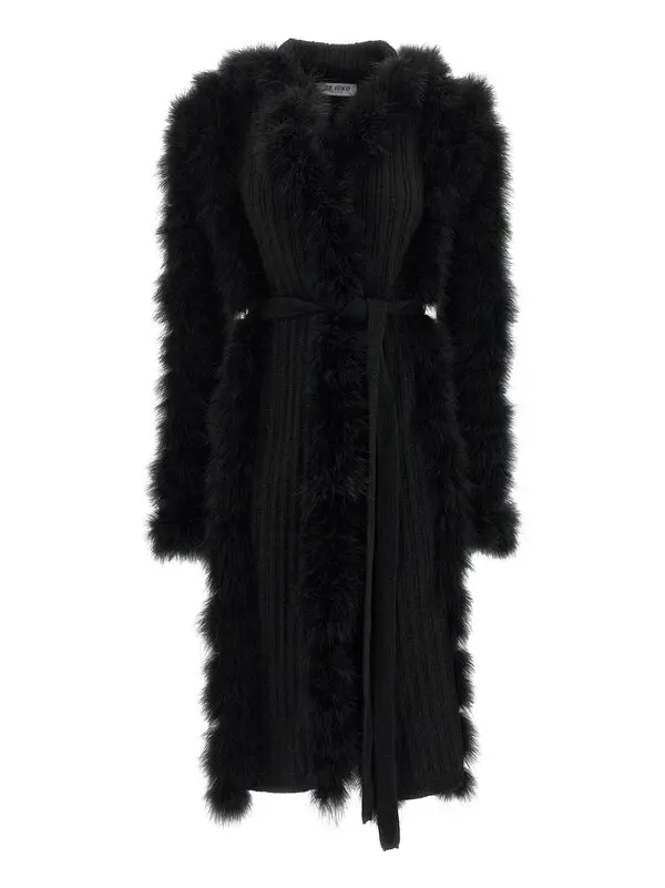 Attico Dressing Gown Coat - Black