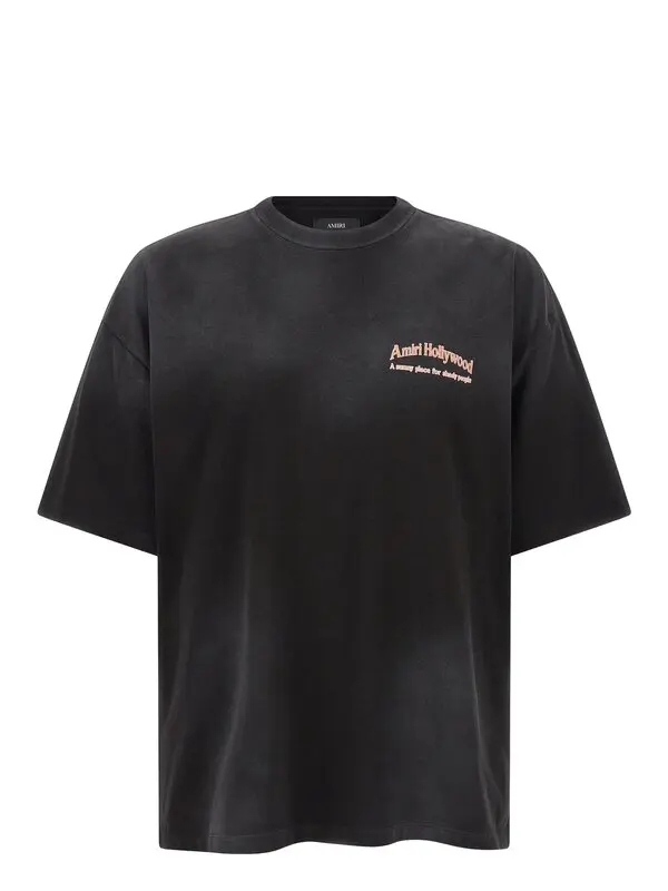 Amiri Sunny Place Skate' Vintage Print T-shirt - Black