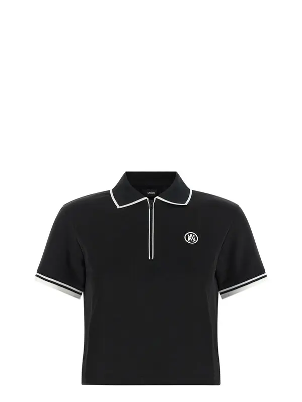 Amiri Zipped Polo Shirt - Black