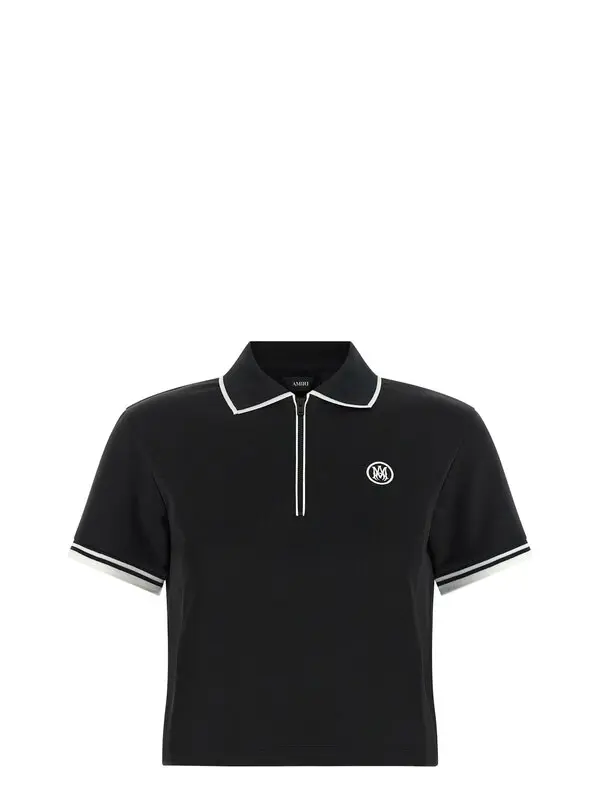 Amiri Zipped Polo Shirt - Black