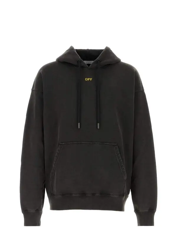 Off-White Slate Cotton Sweatshirt - Black