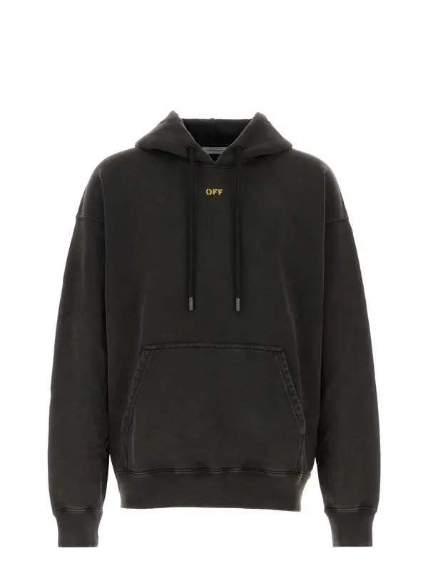 Off-White Slate Cotton Sweatshirt - Black