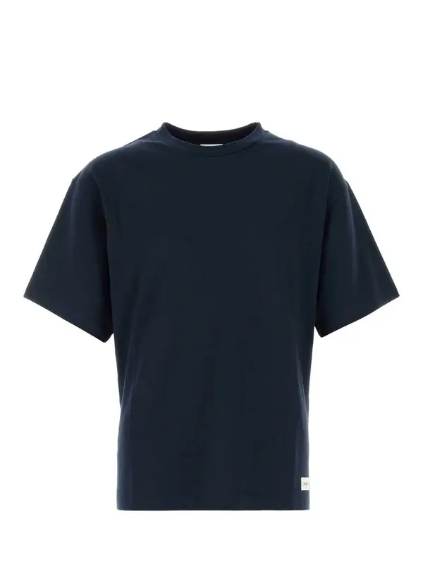 Saint Laurent Navy Cotton And Modal T-shirt - Blue