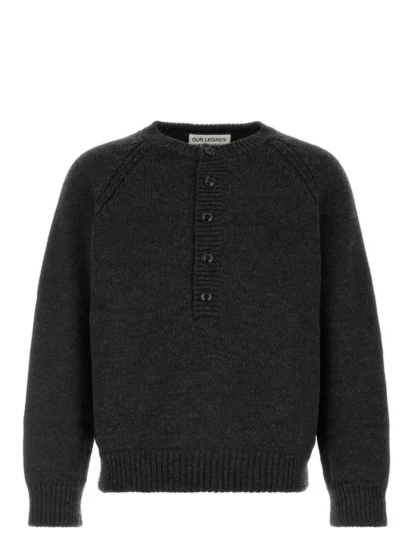 Our Legacy Charcoal Wool Shore Sweater - Gray