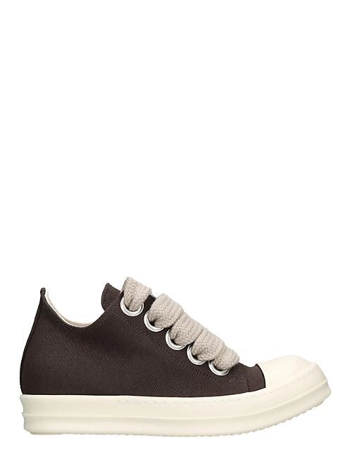 Rick Owens Jumbo-lace Low Canvas Trainers - Grey/light