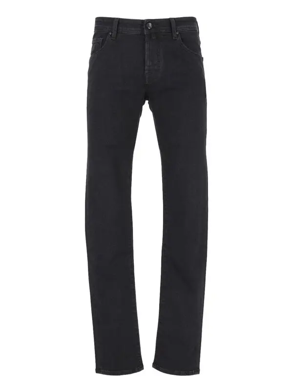 Jacob Cohen Nick Slim Super-slim 5-pocket Jeans In Super Stretch Denim - Gray