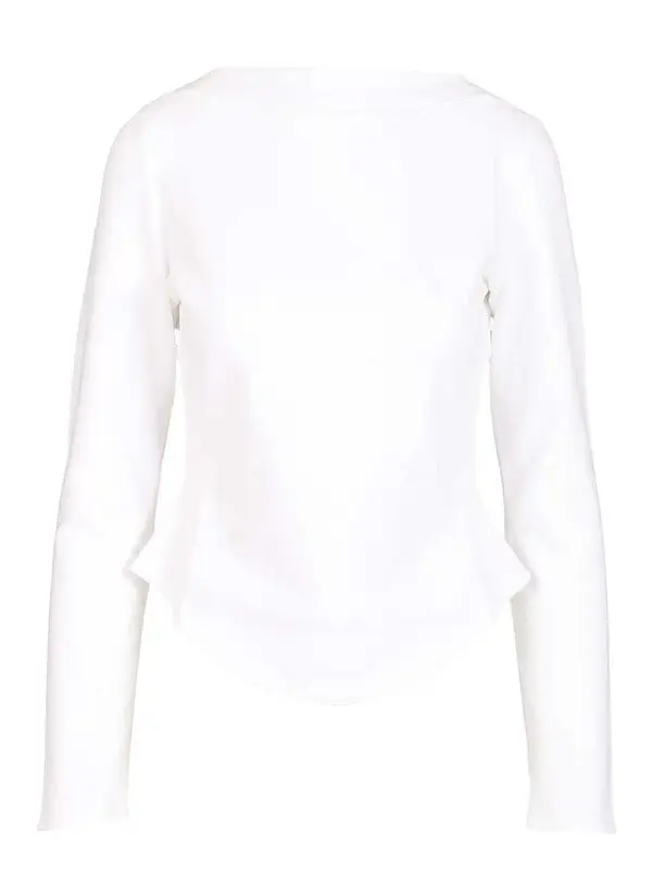 Alaïa Long-sleeved Cotton Jersey T-shirt - White