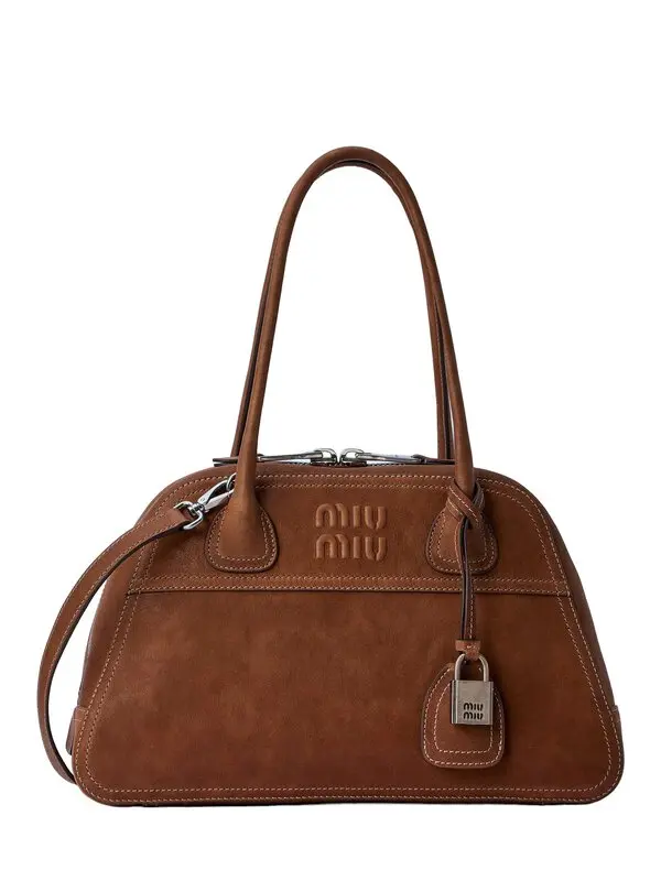 Miu Miu Vivant Suede Handbag - Brown