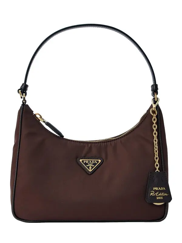 Prada Re-edition 2005 Re-nylon And Saffiano Mini Bag - Brown
