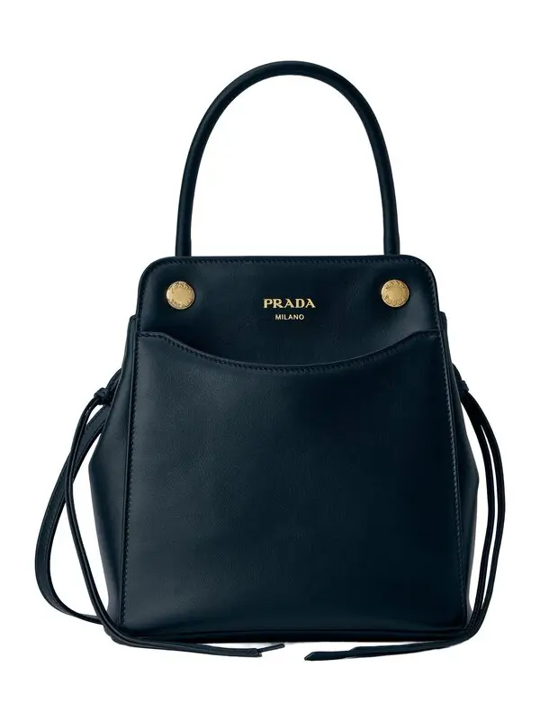 Prada Carry Mini Leather Handbag - Black