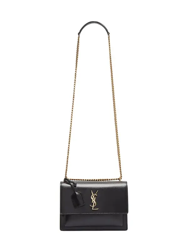 Saint Laurent Sunset Chain Shoulder Bag - Black