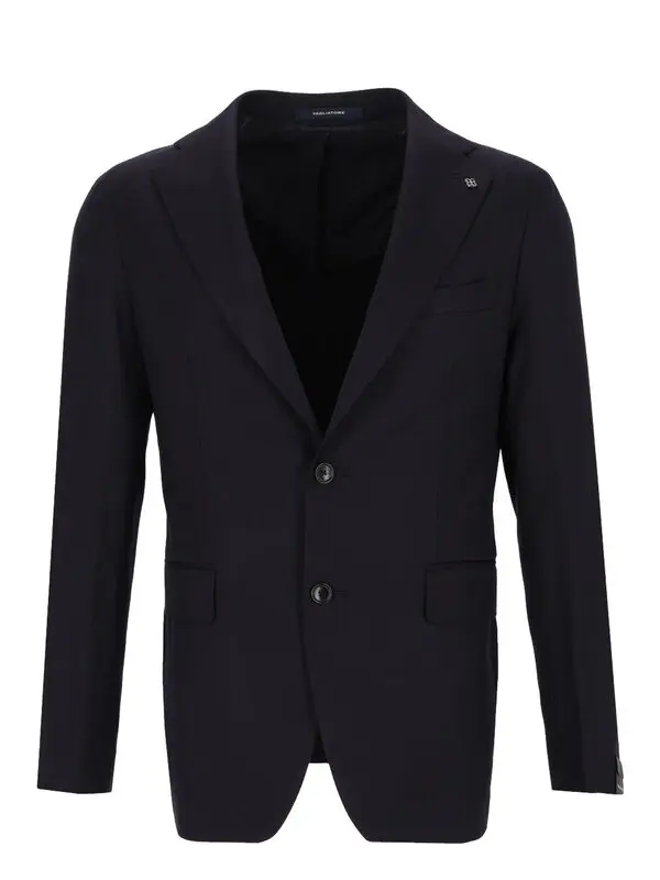 Tagliatore Vesuvio Suit In Wool And Silk - Blue