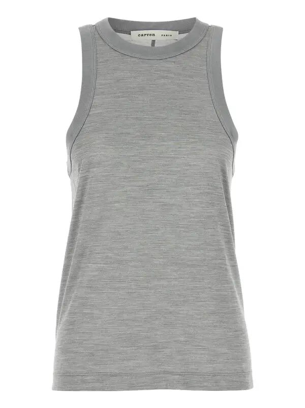 Carven Grey Silk Tank Top - Gray